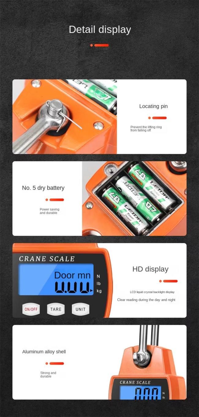Veidt Weighing OCS-L Crane Scale Portable Hanging Scale Digital Hanging Weight Hook Scale