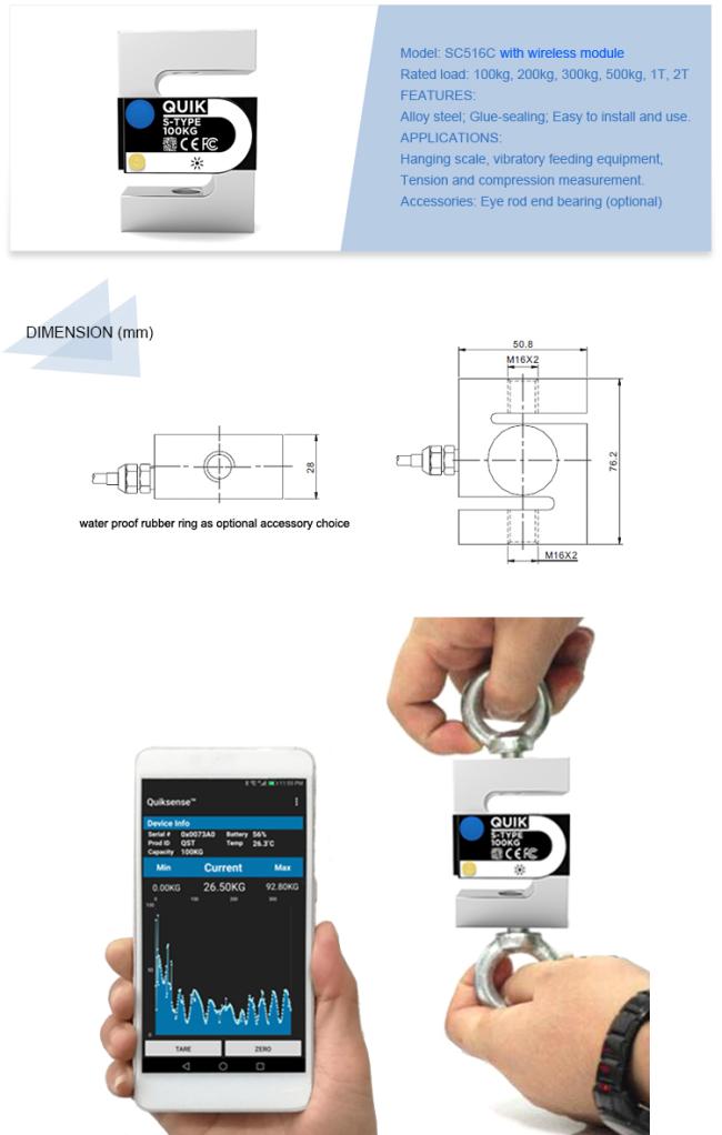wireless weight sensor wireless tension load cell