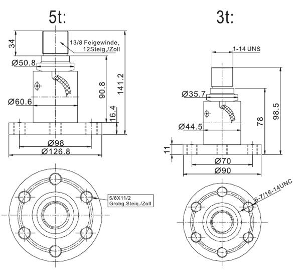SC4978 load cell forklift scale models load cell sensors 3T 5T