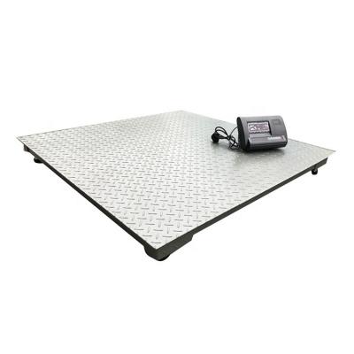 China 2000kg LED Display Industrial Digital Platform Floor Weighing Scale with OEM Customized Support and Design 1.2m*1.2m Size for sale