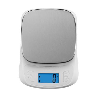 China Camry Stainless Steel Smart 5kg/1g Digital Kitchen Balance Touch Button Weighing Scales for Weight Measuring and Balance for sale