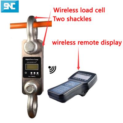China Digital Dynamometer Load Cell 1t 5t 10t 50ton with LCD Display and 2 /- 0.02MV/V Rated Output Remote Control Hook Shackle for sale