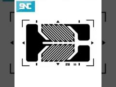 Perpendicular Strain Measuring BF350-3BB Dual Grid Half Bridge Strain Gauges with Imported Konstantan Alloy Grid Material