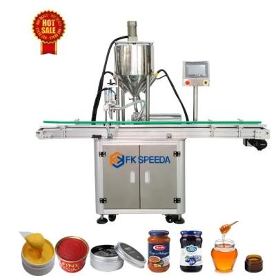 China FK-GJS-1 Online Support Flasket Type Cosmetic Cream Filling Machine met vervoerband Te koop