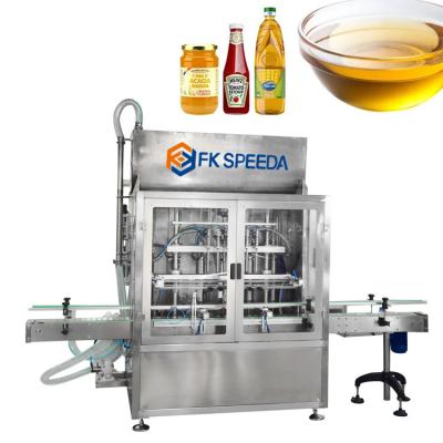 China Máquina automática de enchimento de líquido de garrafas de 5000 ml de capacidade para óleo em baldes de 5 galões à venda