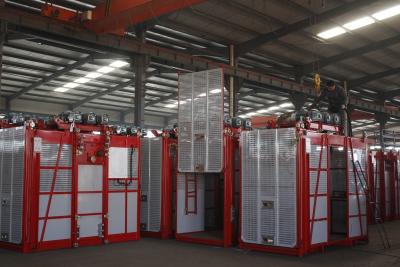 China Passenger Hoist Lift Double Cage for passenger .Building Material , Construction hoist 2ton load with screen for sale