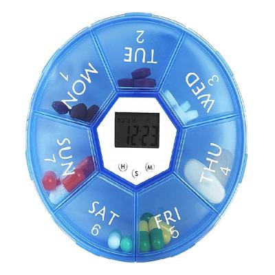 China Good Quality Case Medicine Case 7Day Holder Box Electronics Timing Dispenser Ma Cb One Electronic Pill Bottle Timer Lock for sale