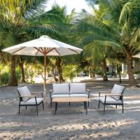 Quality Customized Color Aluminum Rattan Sofa Set Luxury Table Bistro Set for Gargen Furniture for sale
