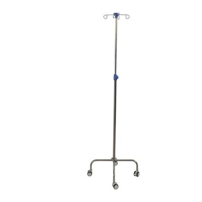 Cina Hot sale stainless+plastic hospita +castors adjustable iv pole support in vendita