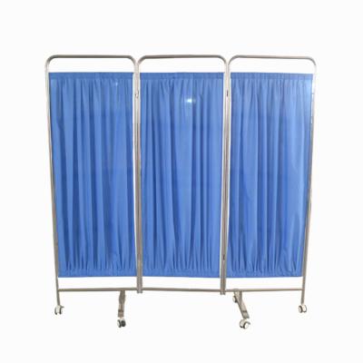Cina FJD-013-A Traditional Economic Hospital Room Furniture Stainless Steel Foldable Screen With Casters in vendita