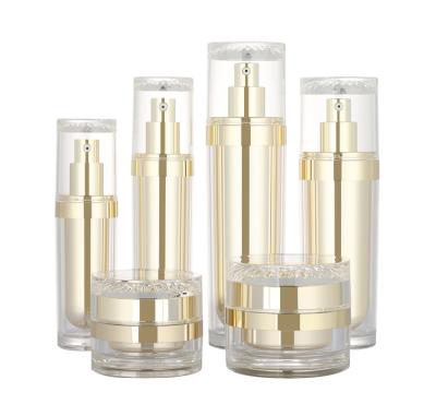 Cina insieme crema di lusso cosmetico dello skincare dei contenitori della bottiglia 50g della lozione di trucco acrilico di plastica di bellezza di 30ml 50ml 100ml 120ml in vendita