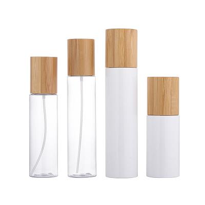 中国 Ecoの友好的なペット タケ ポンプふたが付いているプラスチック化粧品の包装のシャンプーのびん 販売のため