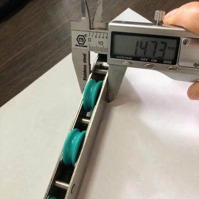 China Logotipo OEM 248mm de aço inoxidável 201 de nylon 4 rolos de rodas para janela ou porta deslizante à venda