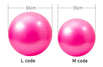 Chine Smooth Solid Color Yoga Ball Bouncyband Balance Ball 55cm à vendre