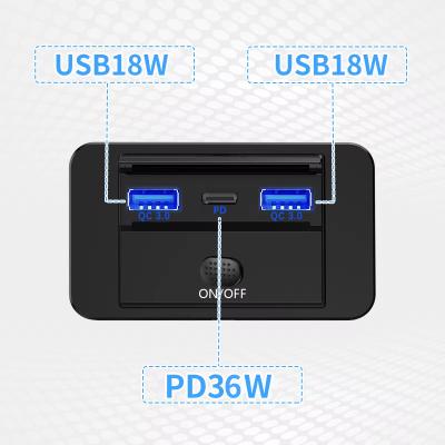Cina Presa di corrente USB C da 12V per camper, caricatore per telefono, doppia porta QC con installazione a filo in vendita