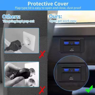 Cina Presa di corrente USB C da 12V per camper, caricatore per telefono, doppia porta QC con installazione a filo in vendita