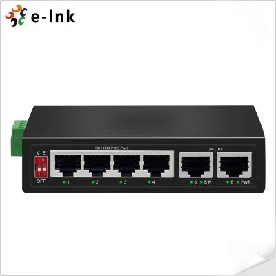 Chine Commutateur à 4 ports 10/100BASE-T PoE + à 2 ports 100BASE-T Uplink Industrial 250m PoE à vendre
