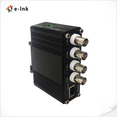 China DIN-Rail Ethernet over Coax Receiver with 4-Channel Input and PoC Function for sale