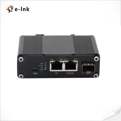 China Compact USB-C Ethernet Adaptor with Gigabit RJ-45 and Fiber Support for sale