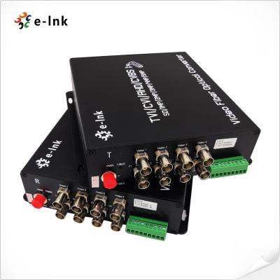 China E-link 8 canales convertidor de vídeo de fibra 120km Transmisión 4 en 1 soporte en venta