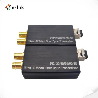 China 2W 12G SDI To Fiber Optic Converter 1Ch Forward Backward for sale
