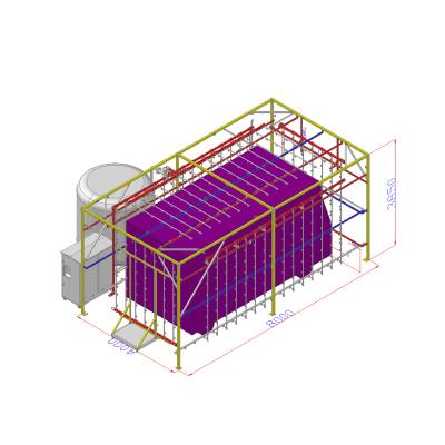 China Automotive Rain Test Chamber with 1 YEAR Warranty 220V/380V Power Supply and 2900kg Weight for Vehicle Testing for sale