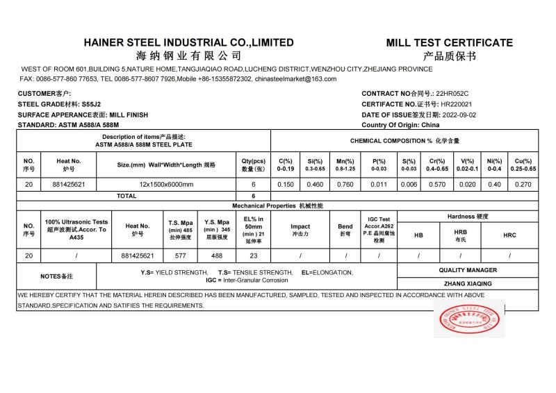 - HAINER STEEL INDUSTRIAL CO.,LIMITED