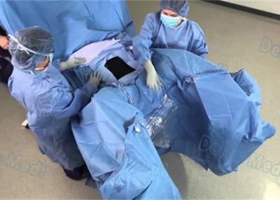 China Chirurgische Laparoskopie drapieren, steriler Wegwerfpatient drapiert mit ETO-Blau-Farbe zu verkaufen