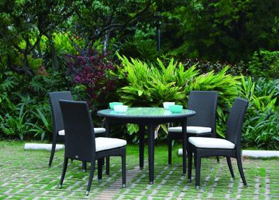 Cina Tavolo da pranzo all'aperto dei mobili da giardino rotondi del rattan con 4 sedie in vendita