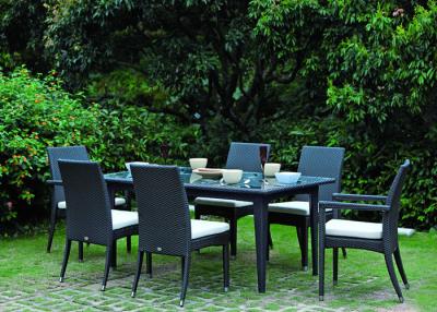 Cina Sei rattan di Seater che pranzano i mobili da giardino resistenti alle intemperie all'aperto stabiliti del rattan in vendita