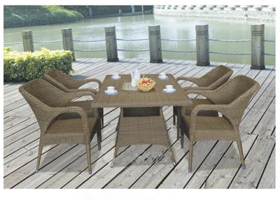Cina Verde ed annerisca 4 pezzi che pranzano la mobilia sintetica per qualsiasi tempo stabilita del rattan in vendita