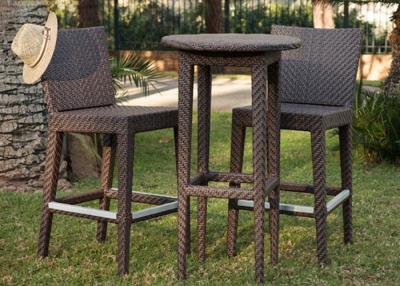 Cina Su ordine stabilito del rattan del caffè della mobilia dello sgabello da bar resistente all'uso del patio in vendita