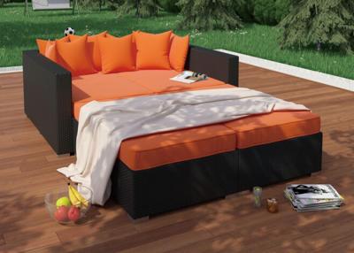 Cina Patio dell'interno Furntiure delle chaise longue del rattan del letto regolabile di Sun in vendita