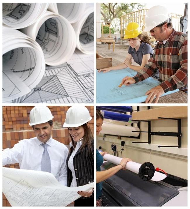 High Printability CAD Plotter Paper For Engineering Design 150ft & 300ft  High Printability CAD Plotter Paper For Engineering Design 150ft & 300ft