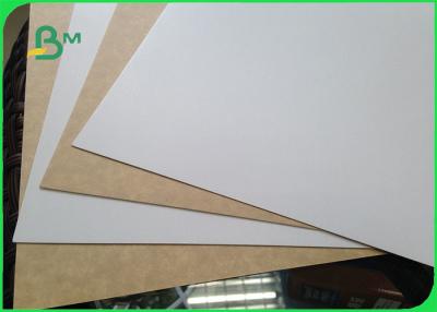 China 450gsm  FSC Certified Clay Coated Kraft Back Food Grade Paper Roll / White Liner Paper For Packing for sale