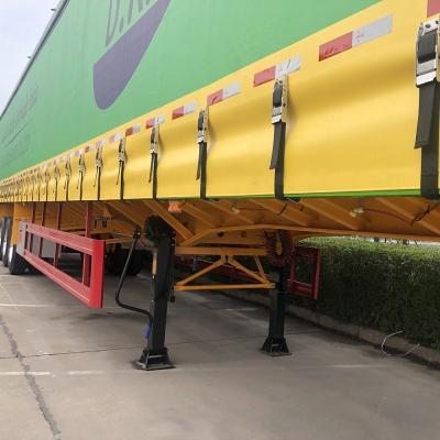 50 Ton Capacity Thailand Style 40ft Flatbed Container Trailer for Dry and Light