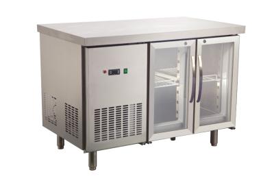 China Refrigerador contrario de la barra de la parte posterior de la profundidad con dos la puerta, congelador de refrigerador comercial 225L en venta