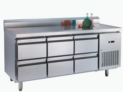 Cina Frigorifero professionale di raffreddamento arieggiato di serie con lo schienale/sei cassetti/350L in vendita