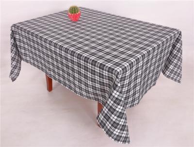 Cina Tovaglie decorative di consegna rapida, tovaglia a quadretti del poli nero viscoso del tessuto in vendita