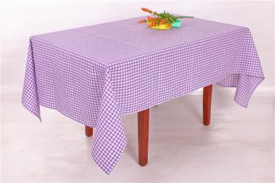 Cina Pollice a quadretti porpora e bianco di stile elegante della tovaglia 54x72 72x108 in vendita