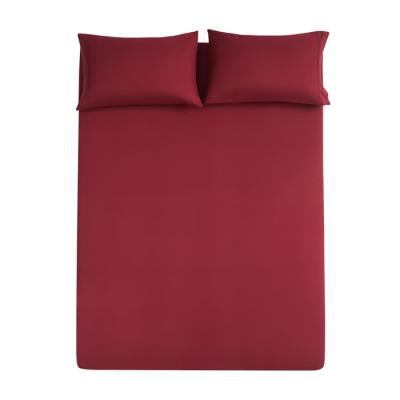 Cina Microfiber spazzolato insieme del piumino di 4 pezzi, insieme della lettiera di nozze di colore di Borgogna in vendita