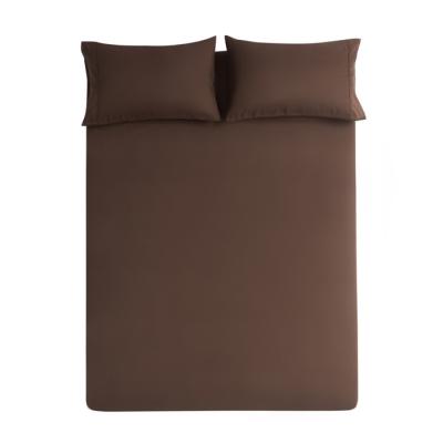 Cina Dimensione regina/del doppio colore solido stabilito del caffè della lettiera di 4 pezzi per le camere da letto in vendita