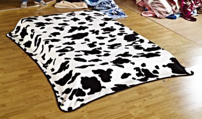 Cina Coperta stampata in bianco e nero del vello di Raschel per la conservazione dell'interno caldo in vendita