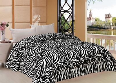 Cina Insieme completo del piumino del letto del modello della zebra con la parte anteriore stampata del vello della flanella in vendita