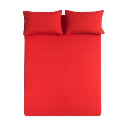 Cina Il rosso luminoso una lettiera di 3 pezzi non ha fissato candeggio con la cassa del cuscino di 50x70cm in vendita