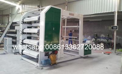 China Polyäthylen-/Polypropylen-Tasche 2/4/6 färben Flexo-Druckmaschine mit Schneider zu verkaufen