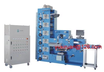 China UV-Flexo Aufkleber-Etikettendruckmaschine IR mit dem Stempelschneiden und dem Aufschlitzen zu verkaufen
