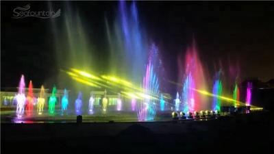 중국 플라팅 색상 변경 RGB LED 빛 뮤지컬 큰 야외 물 분수 음악 춤 물 분수 판매용