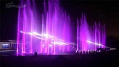 중국 플라팅 색상 변경 RGB LED 빛 뮤지컬 큰 야외 물 분수 음악 춤 물 분수 판매용
