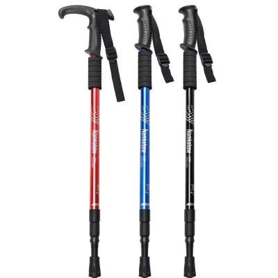 Cina Per escursioni all'aperto bastone da passeggio con 3 sezioni di alluminio legato palo da trekking 90-135cm in vendita